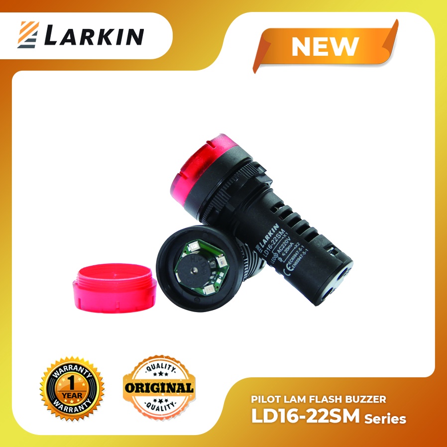 Jual LED Pilot Lamp Flash Buzzer 380V Larkin LD16-22SM | Shopee Indonesia