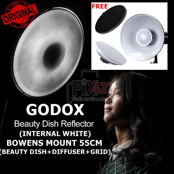 Jual Beauty Dish Godox BDR-W550 With Honeycomb Grid C-01 Original | Shopee Indonesia