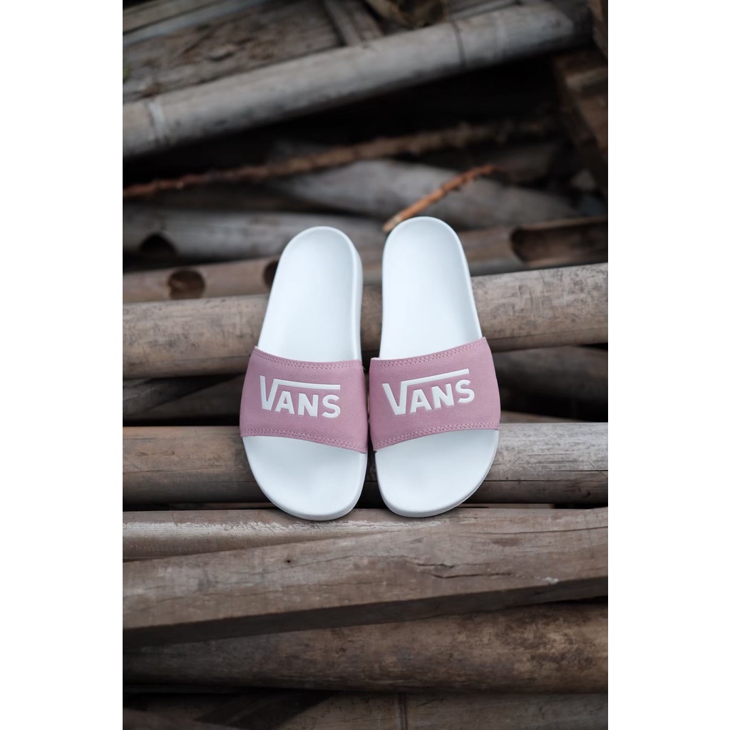 Jual VANS SLIDE ON JAPAN WHITE/PINK (SANDAL) | Shopee Indonesia