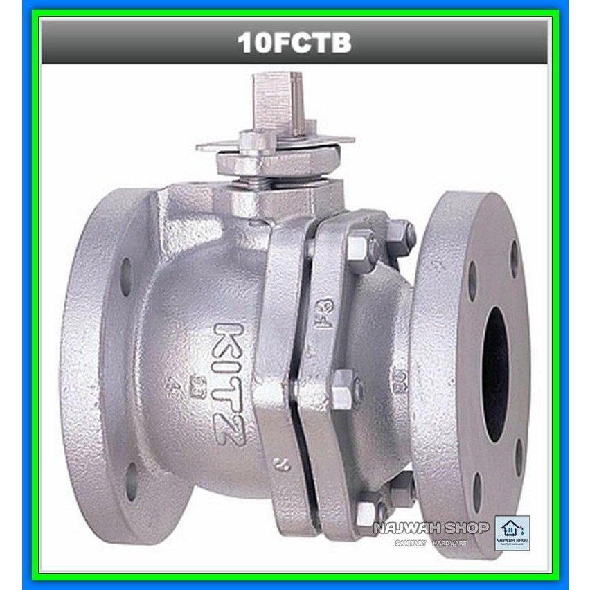 Jual Stop Kran Ball Valve Full Bore 8" inch Kitz Cast Iron JIS 10K FCTB Besi Cor Origin Japan ...