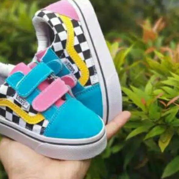 Jual PROMO!!! SEPATU VANS ANAK FULL COLOUR CATUR TOSKA PREMIUM GRADE ...