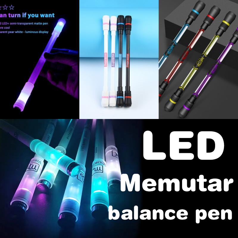 Jual Spinning Pen Led Light Balance Pen Oily Pen Stressabbau pen ...