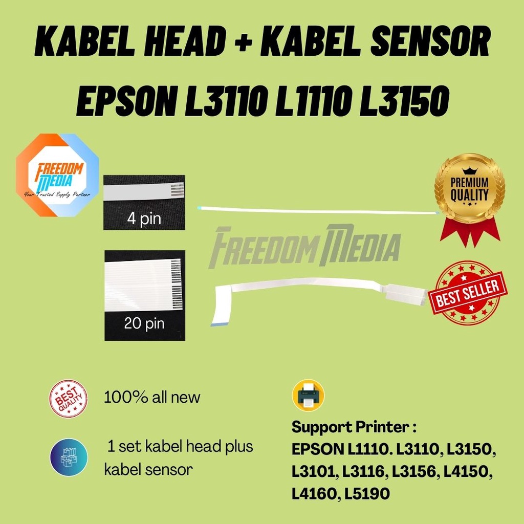 Jual Kabel Head + Kabel Sensor Printer Epson L3110 L1110 L3150 L3210 ...