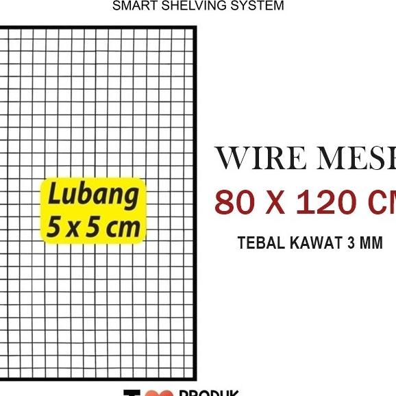Jual Wire Grid Mesh 80 X 120 Cm - Kawat Jaring Kotak - Ram Dinding ...