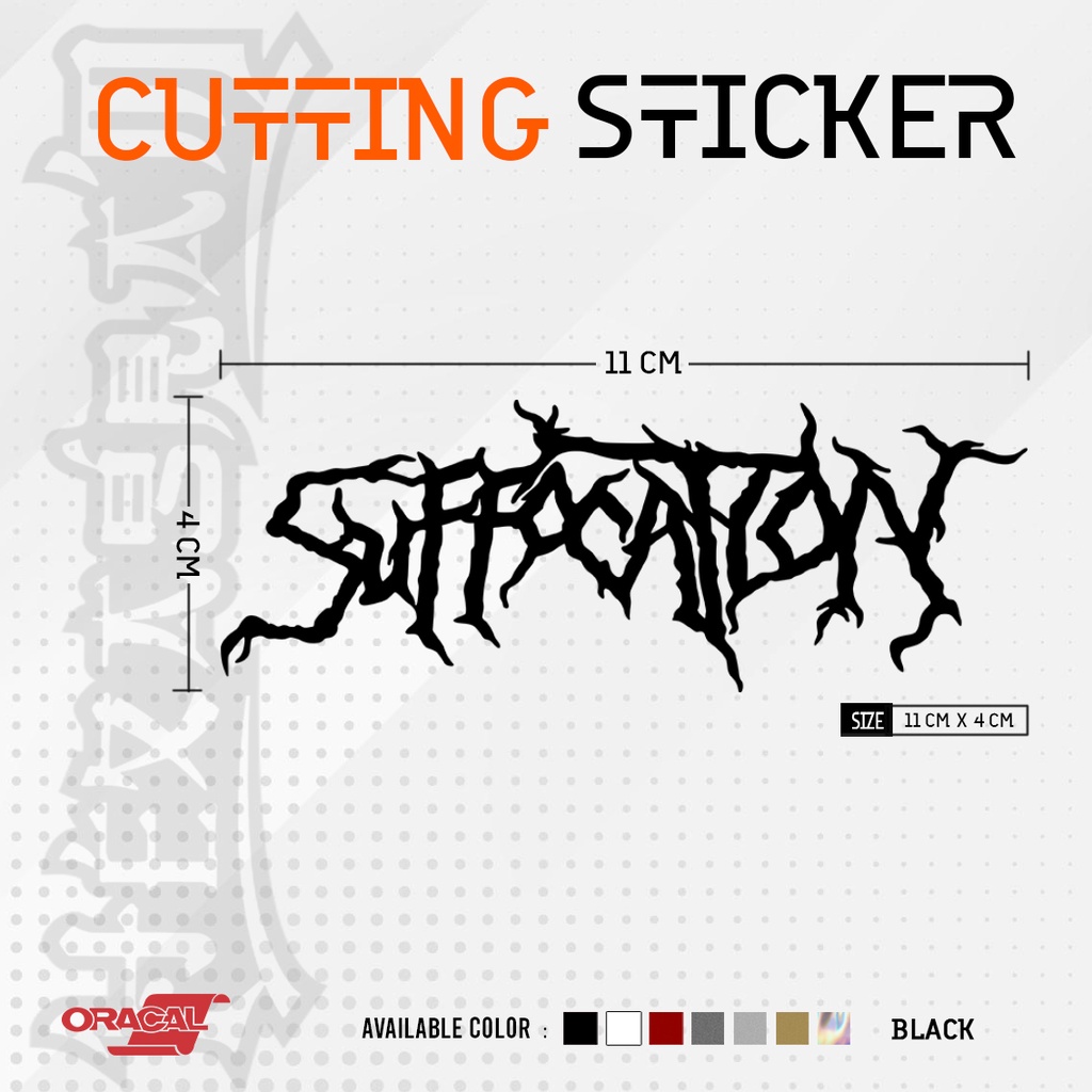 Jual Cutting Sticker Band SUFFOCATION Text Logo | Stiker Cutting Band ...