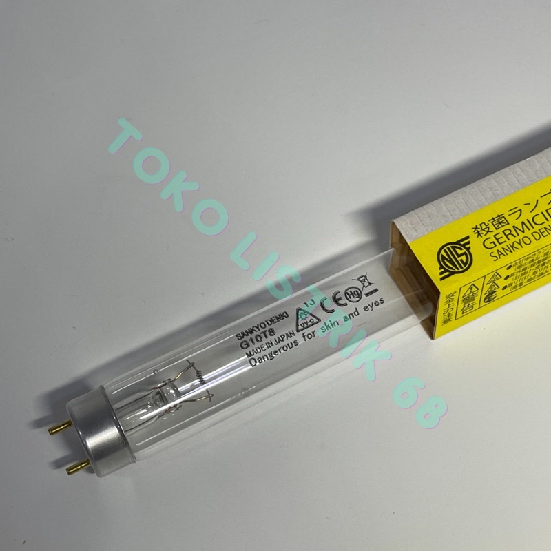 Jual Lampu UVC Kuman G10T8 10watt UV Germicidal / Lampu Kuman SANKYO ...