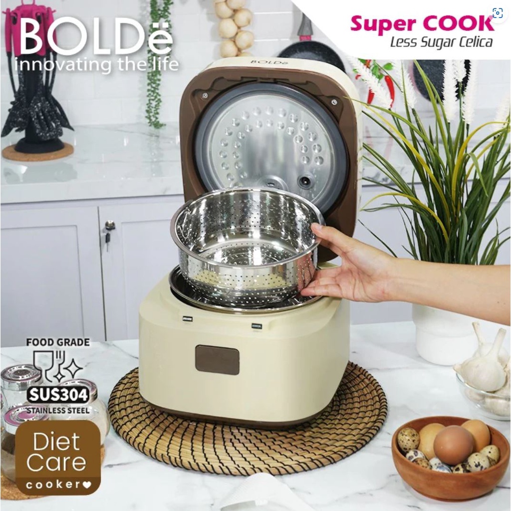 Jual BOLDe Super Cook Less Sugar CELICA Rice Cooker Magic Com 1.2 Liter ...