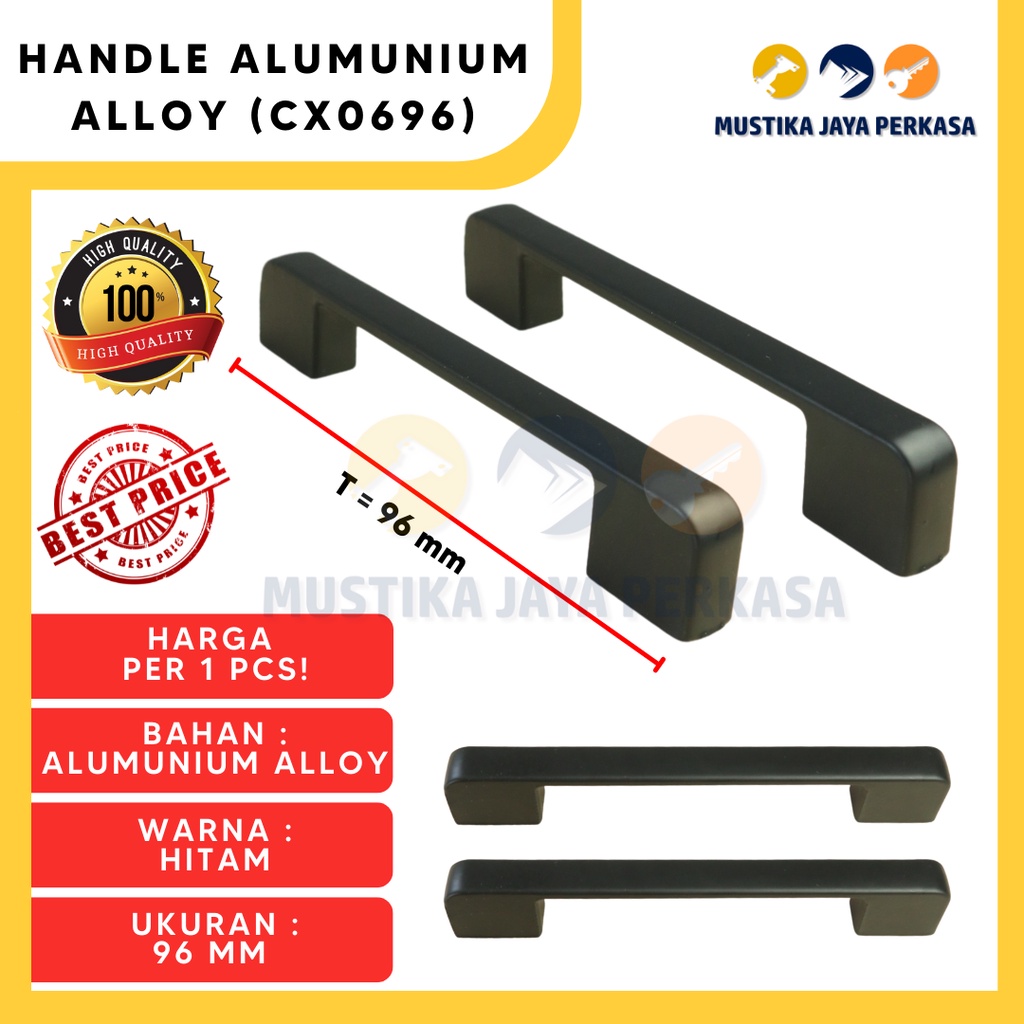 Jual Handle Tarikan Laci Lemari Hitam Minimalis Knob HM Besi Stainless ...
