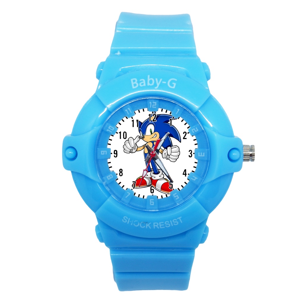 Jual Jam Tangan Sport Anak Karakter Super Sonic Biru Anti Air | Shopee ...