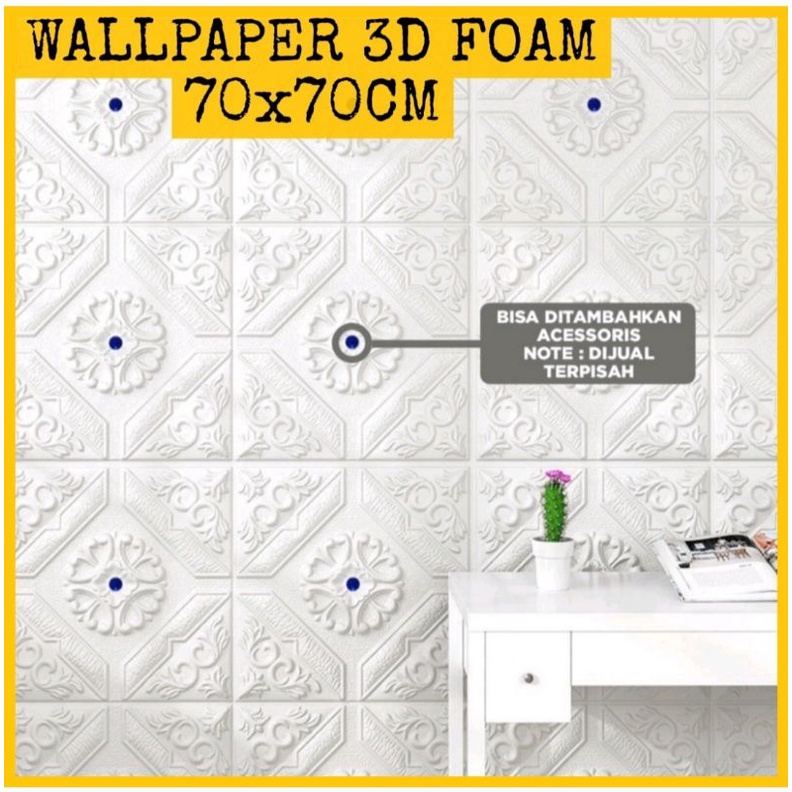 Jual Wallpaper Dinding 3D Foam Batik Mewah 70x70cm Wallfoam Batik Tebal ...