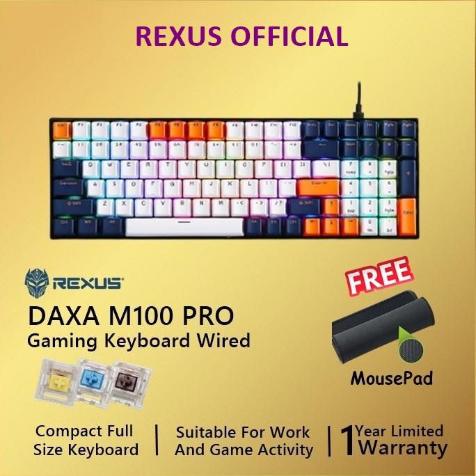 Jual Rexus Daxa M100 Pro Wired Gaming RGB Keyboard M 100 | Shopee Indonesia