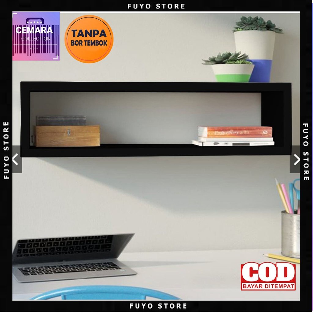 Jual CMRAD - Rak Dinding Ambalan Persegi Panjang Minimalis Hiasan Rumah ...