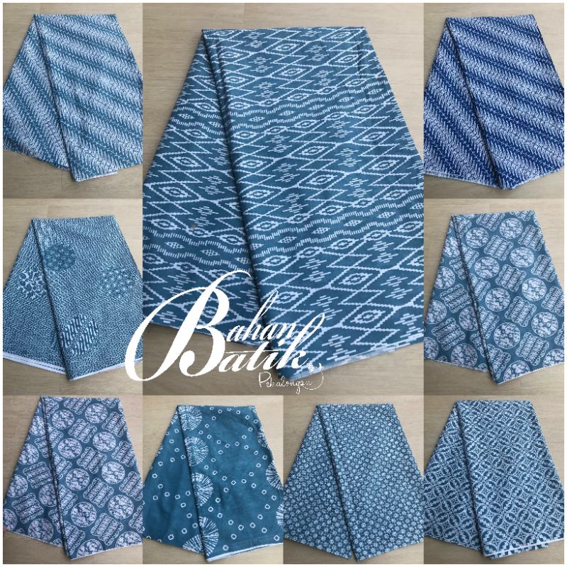 Jual Kain Batik Katun Premium Warna Biru Muda Indigo | Shopee Indonesia