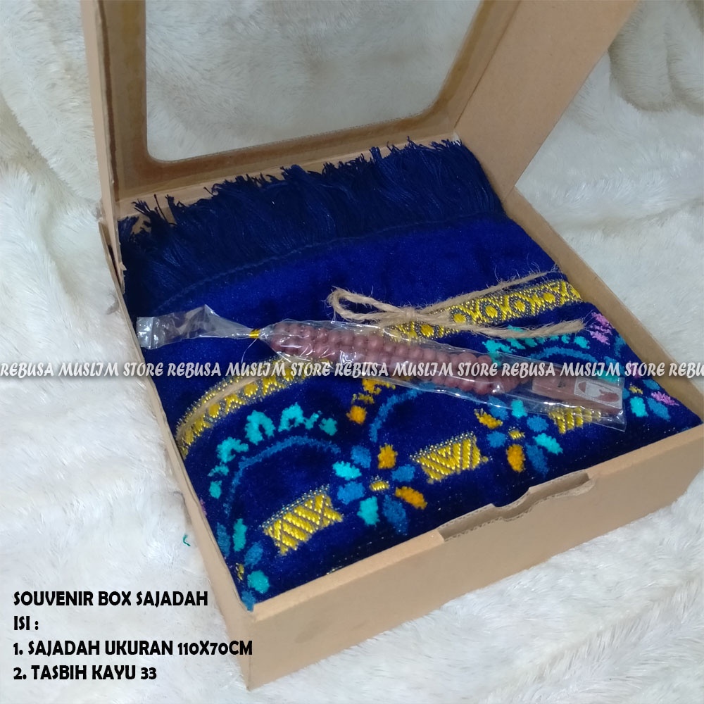 Jual Souvenir Sajadah turki paket box hampers ukuran 110x70cm cocok ...