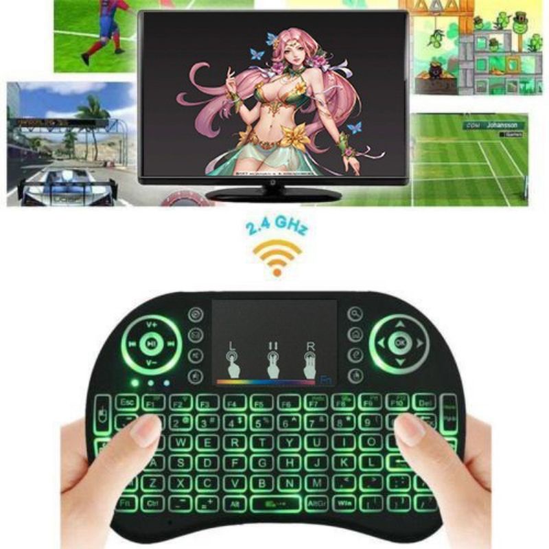 Jual Keyboard Mini LED - [cemerlang] - Keyboard Wireless i8 2.4G ...