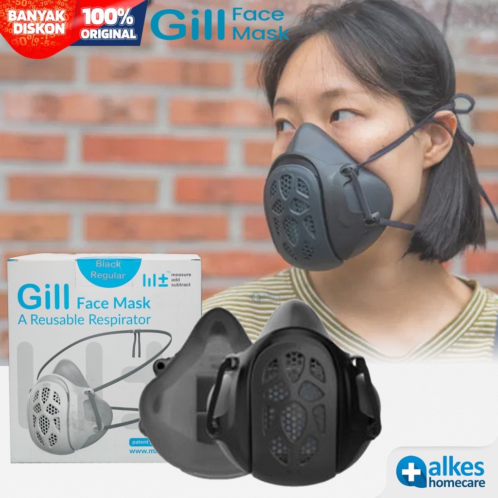 Jual Gill Mask - Reusable Respirator Mask - Masker Pakai Ulang (Black ...