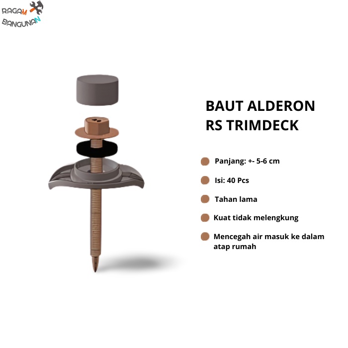 Jual Alderon RS Trimdeck Baut Sekrup 1 box 40 Pcs | Shopee Indonesia