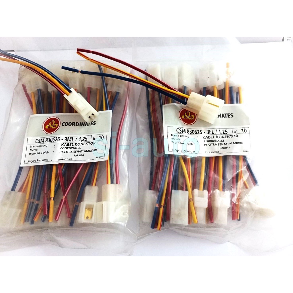 Jual Soket isi 3 dengan kabel dan pengunci merk Coordinates connector 3 ...