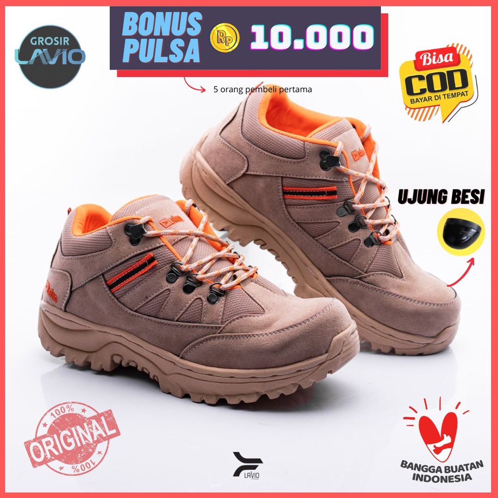 Jual Sepatu Safety Pria Sefty Kerja Ujung Besi Septi Cowok Original Keren | Shopee Indonesia
