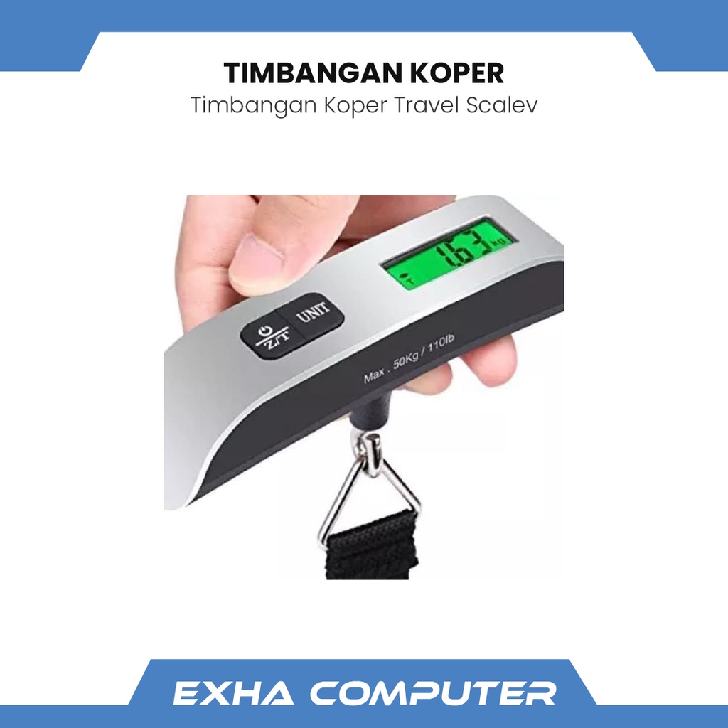 Jual TRAVEL SCALE | TIMBANGAN KOPER UP TO 50 KG | Shopee Indonesia