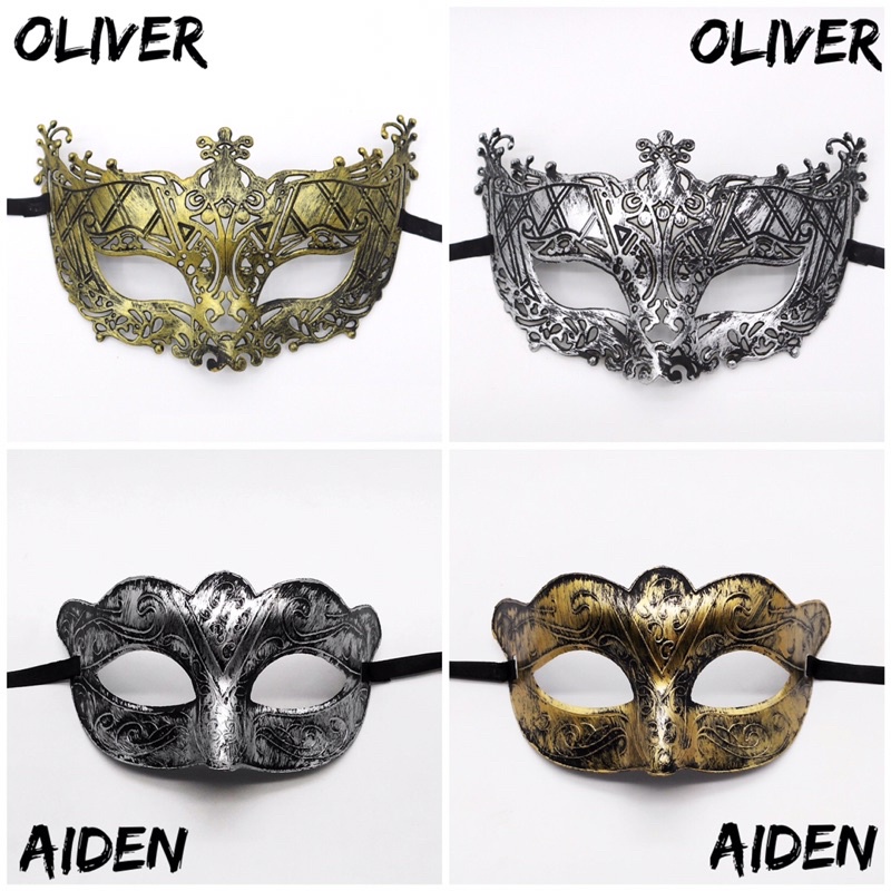Jual Topeng Masquerade Pria Party Mask Halloween Event Prop Pesta ...