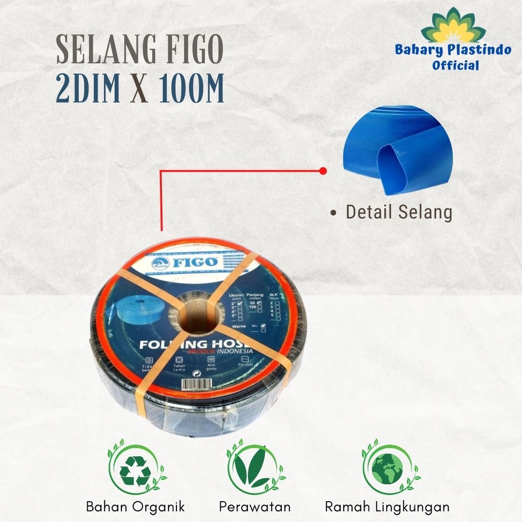 Jual Selang Irigasi Selang Layflat Selang Drip FIGO PVC Elastis 2dim ...
