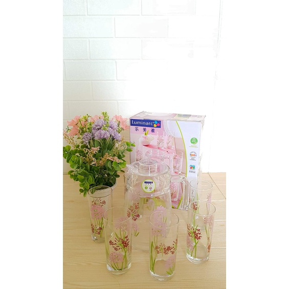 Jual Luminarc Paket Teko Beverage Set Jacinthe 7 Pcs / Gelas Kaca ...