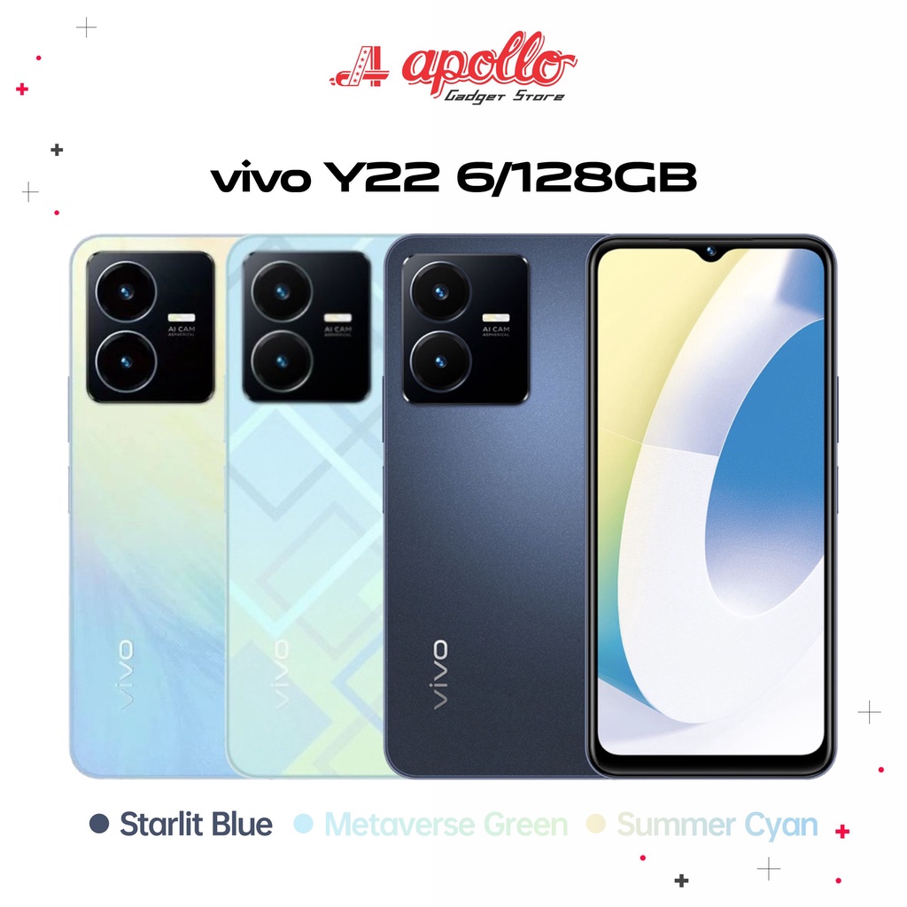 Jual Vivo Y22 6/128GB Garansi Resmi Indonesia | Shopee Indonesia