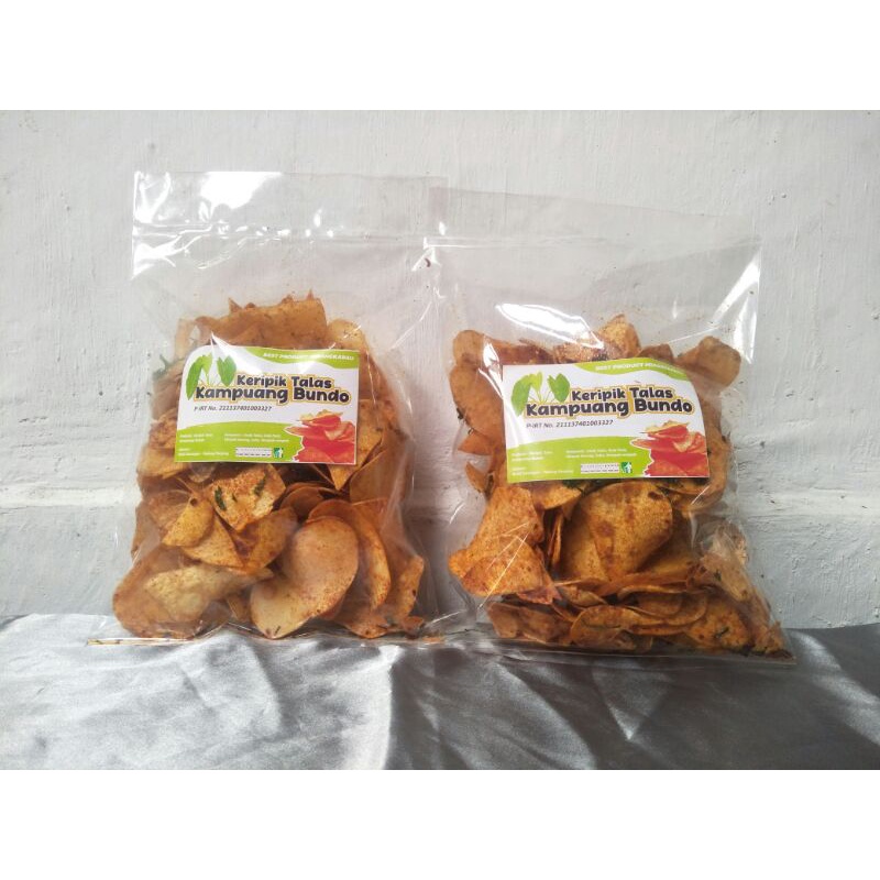 Jual kerupuk talas balado 1/2 kg asli padang panjang | Shopee Indonesia