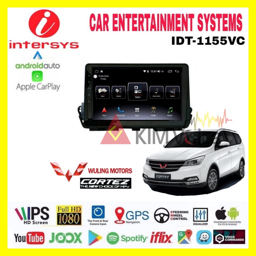 Jual Head unit Android Intersys 10 Inch 1155VC OEM Wuling Cortez 2017 ...