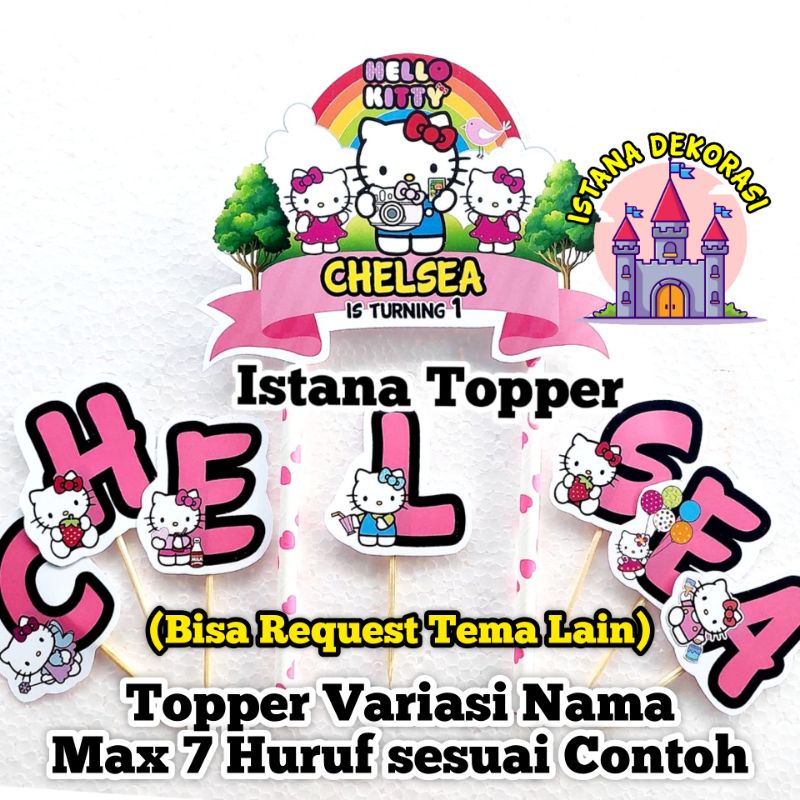 Jual Topper Custom Nama Variasi Huruf / Custom Nama/ Topper Cake ...