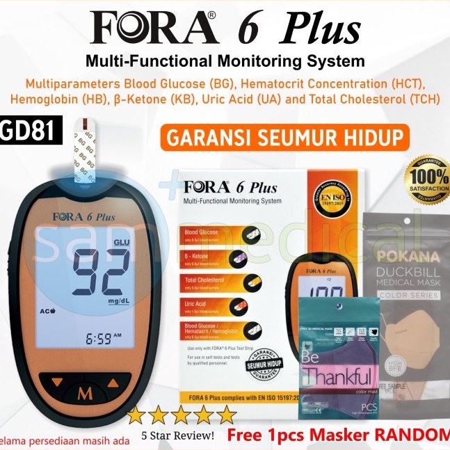 Jual Fora 6 Plus Multicek Monitoring Sistem GD81 (UA/GB/HCT/HB/KB/TCH ...