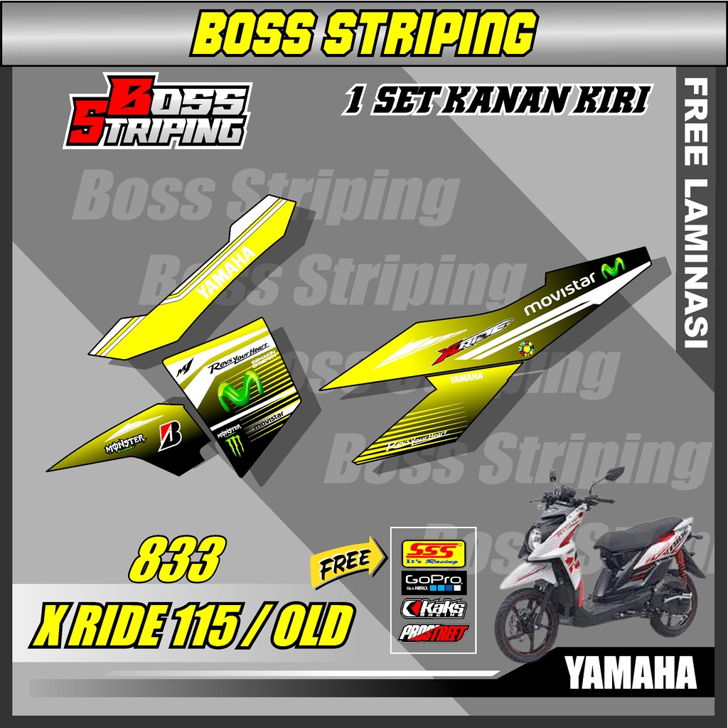 Jual Sticker Variasi Yamaha XRIDE X Ride 115 old karbu - Striping xride ...