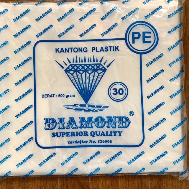 Jual Kantong plastik BENING TEBAL 30 x 50cm - DIAMOND | Shopee Indonesia