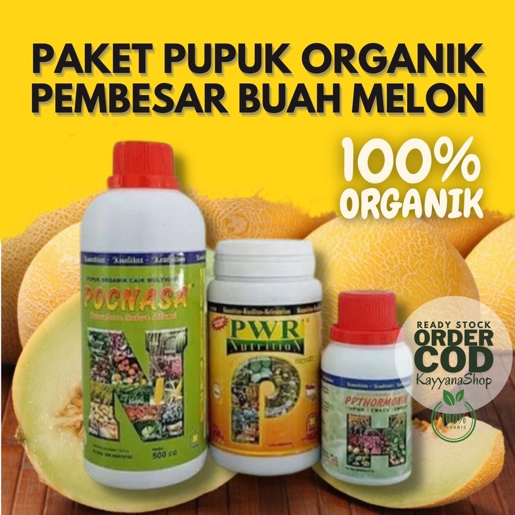 Jual Paket Pupuk NASA Untuk Membesarkan Buah Melon POC NASA, HORMONIK POWER NUTRITION PWR ...