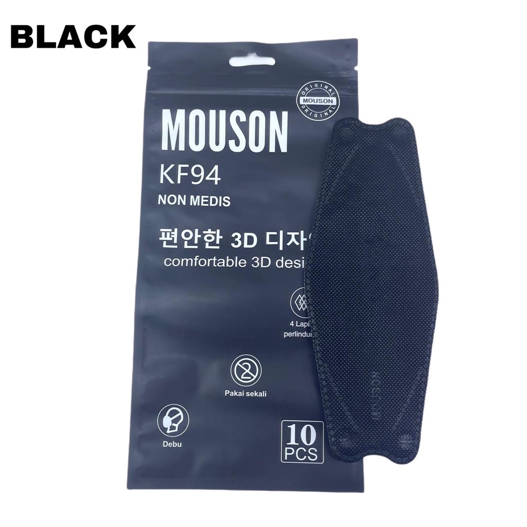 Jual Masker KF94 MOUSON 4PLY ISI 10pcs Masker KF 94 Masker 4D Masker ...
