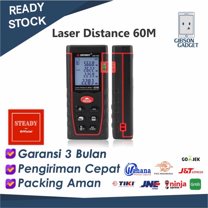 Jual METERAN LASER DISTANCE UKUR JARAK 60M ALAT METER PANJANG DIGITAL ...