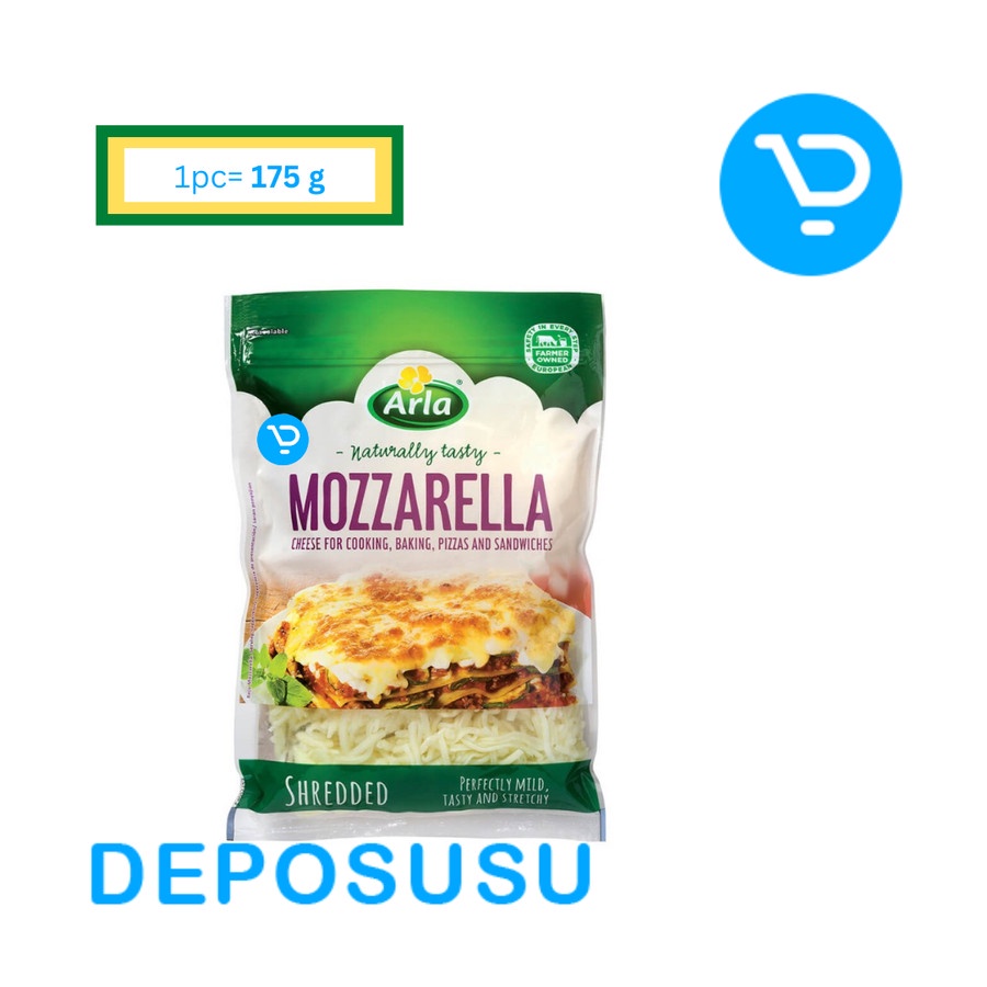 Jual ARLA Mozzarella Cheese Shredded 175 gr | Pizza Topping | Shopee ...