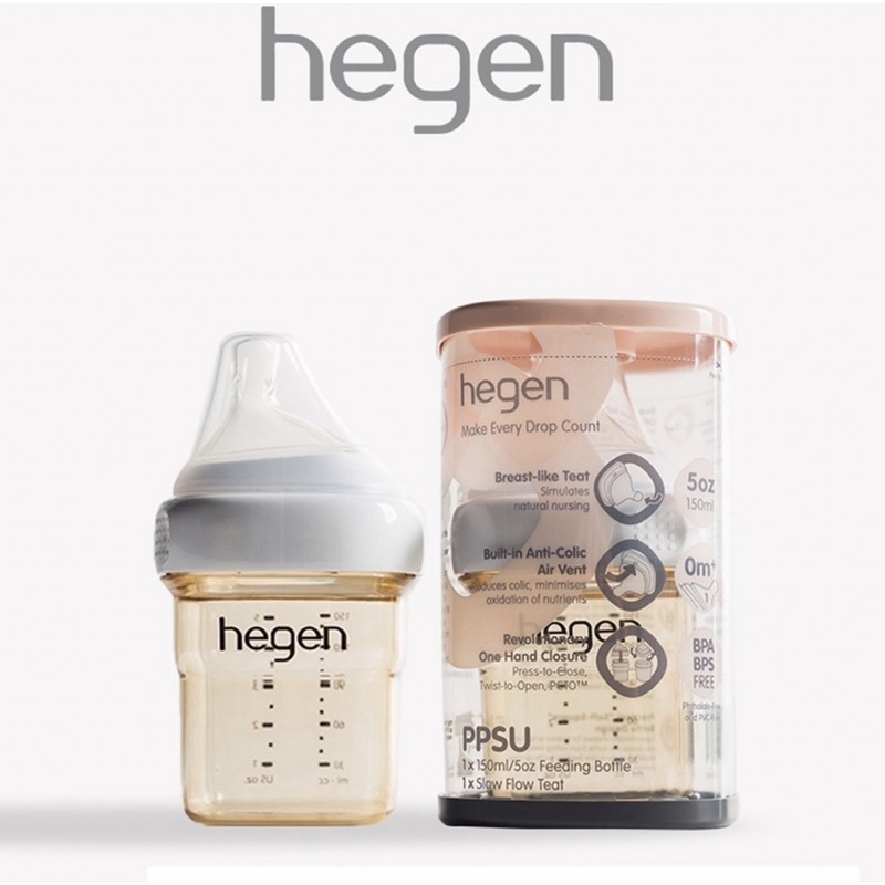 Jual HEGEN Botol Susu PCTO 150ml/5oz Feeding Bottle PPSU (SINGLE 150ML) | Shopee Indonesia