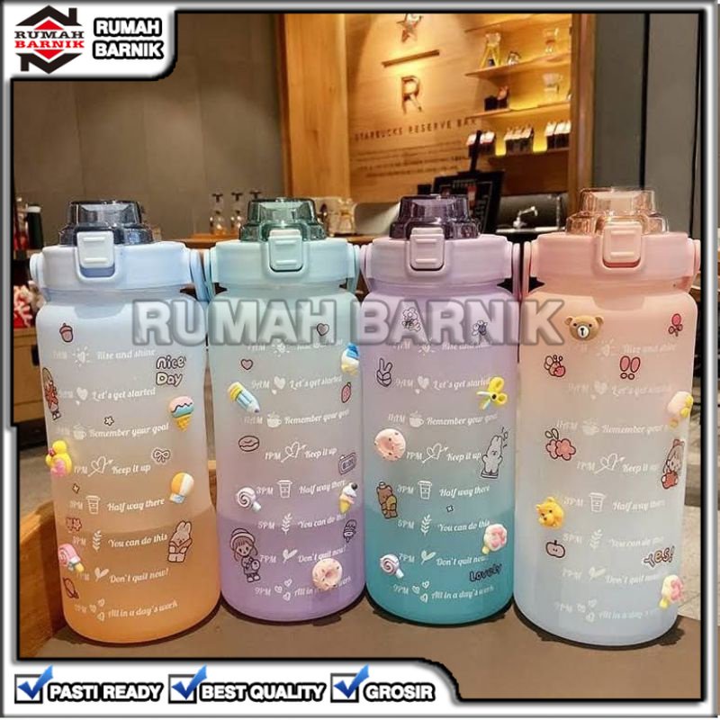 Jual [RB] BOTOL MINUM VIRAL MOTIVASI GRADASI 2 LITER STIKER 2D 3D 2L ...