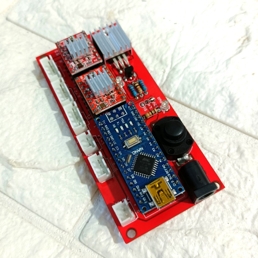 Jual Driver board controller cnc 2 axis support laser 12V pwm 500mm ...