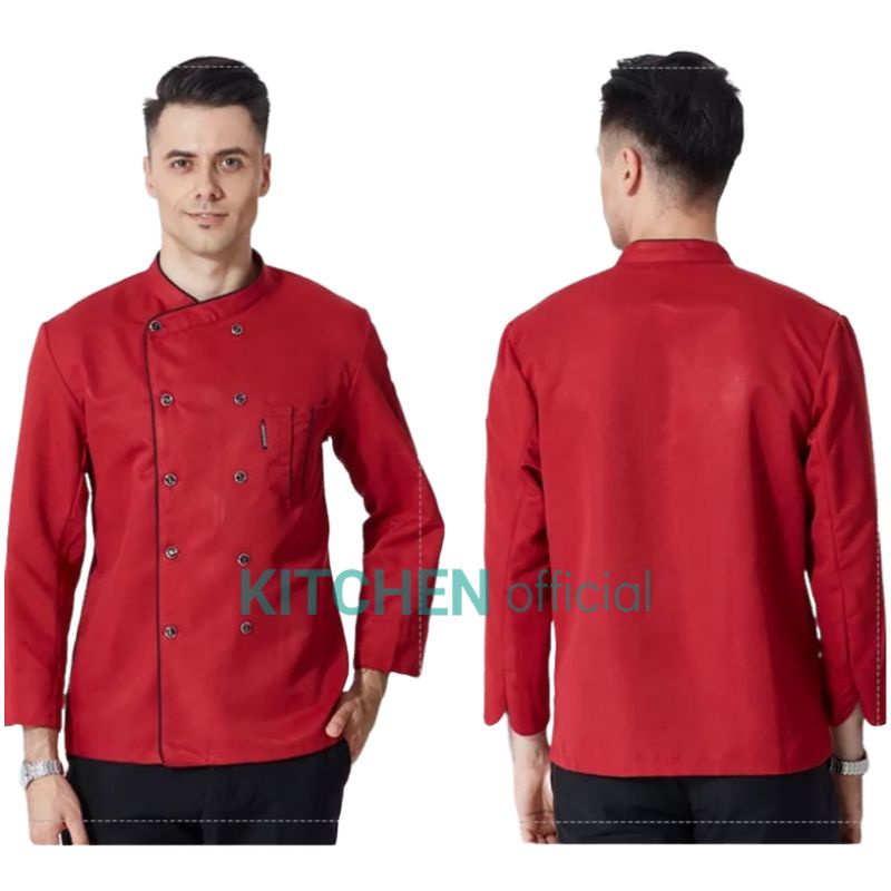 Jual Kitchen.Official Baju Kameja Jacket Koki Chef Lengan Panjang ...