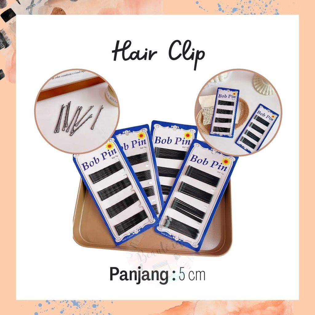 Jual Metal Hair Pin Hair Clip Jepit / Klip Rambut Warna Hitam Pin Grip ...