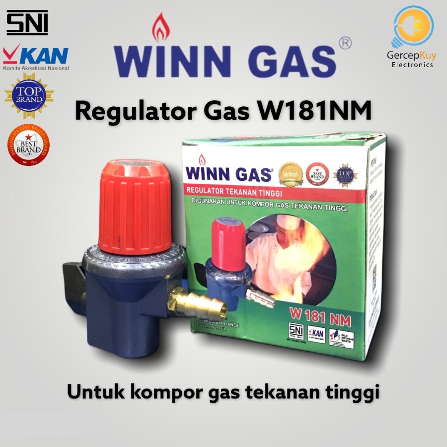 Jual REGULATOR GAS LPG WINN GAS W181 TEKANAN TINGGI / HIGH PRESSURE ...