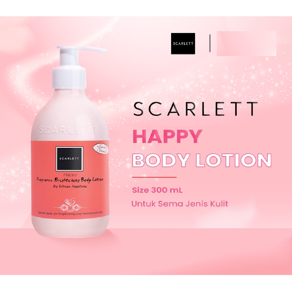 Jual Scarlett Whitening Body Lotion Happy | Lotion Happy Scarlett ...