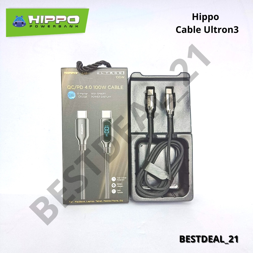 Jual Hippo Ultron 3 Kabel Charger Superfast Charging USB C To C PD100W ...