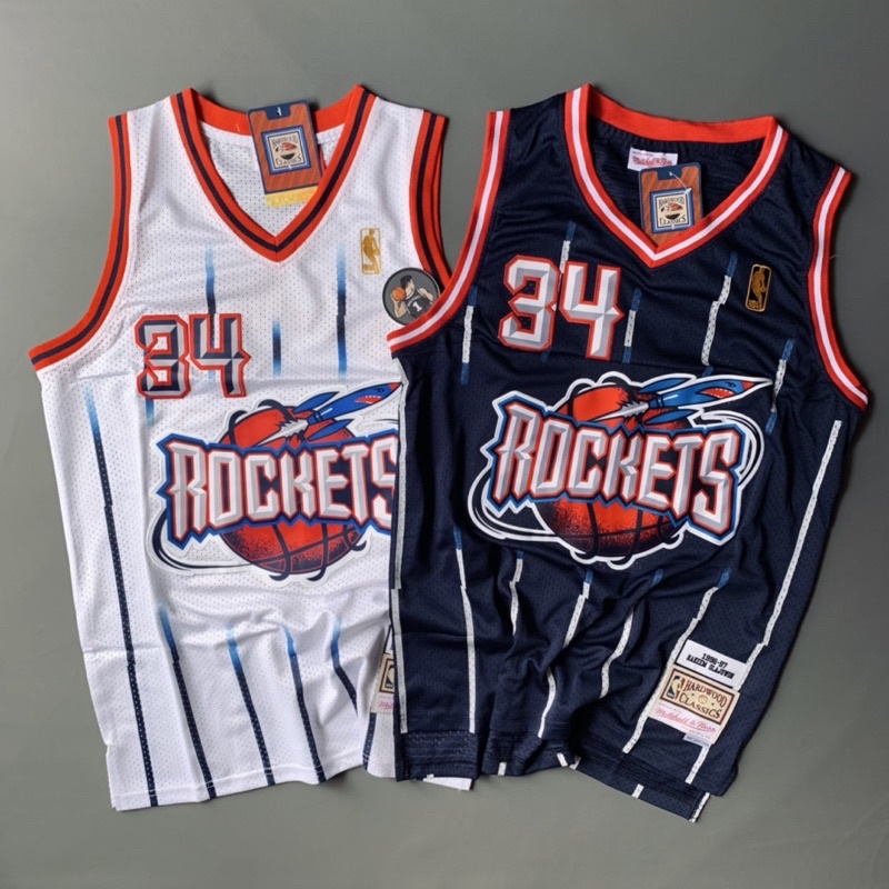 Jual Jersey Basket Retro Houston Rockets 34 OLAJUWON | Baju Basket ...
