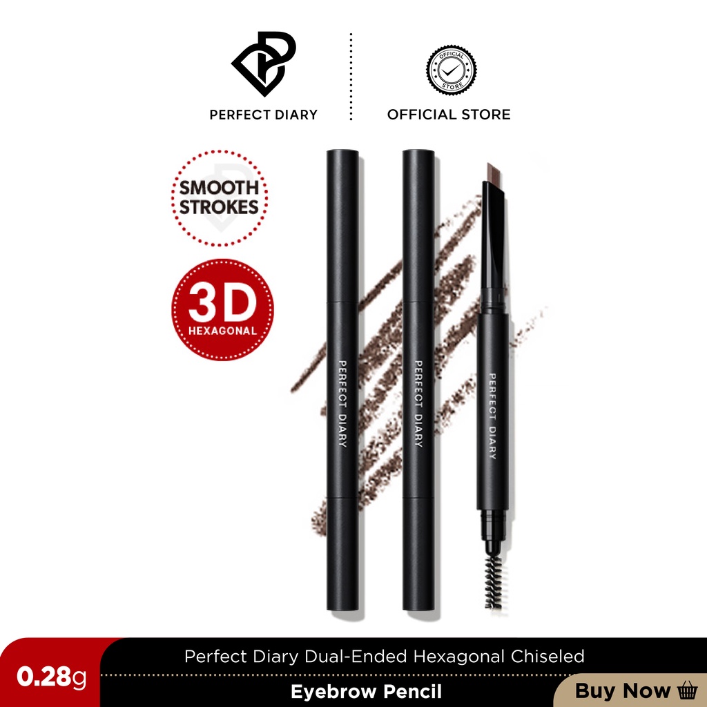 Jual Perfect Diary Dual-Ended Hexagonal Chiseled Eyebrow Pencil Brown ...