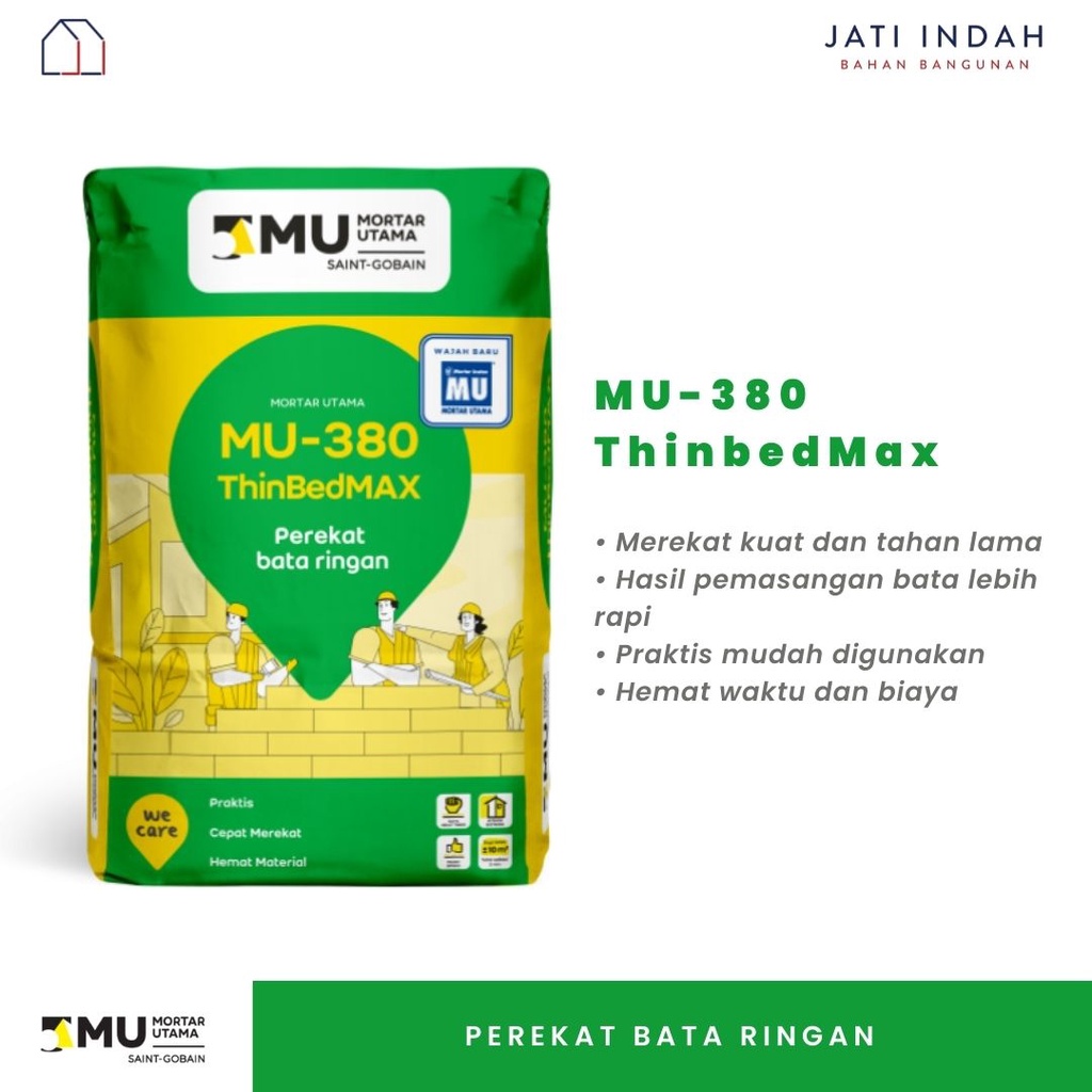 Jual MU 380 Perekat Bata Ringan / Lem Hebel / Mortar Utama ThinBed Max ...