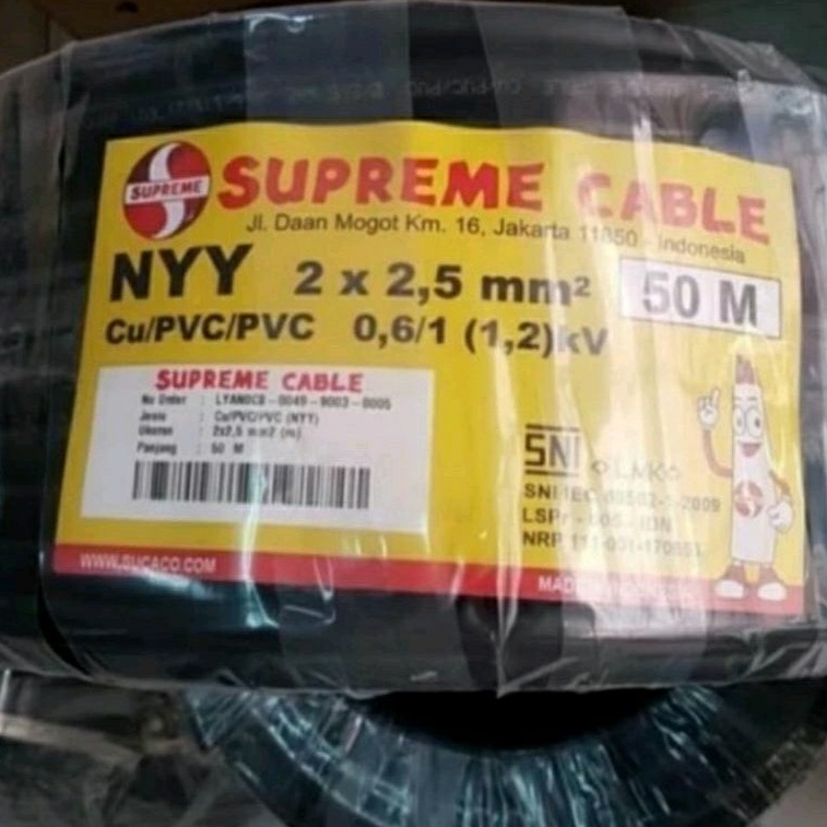 Jual Kabel NYY 2x2.5 Supreme @50M / NYY 2 x 2.5 Supreme @50 meter | Shopee Indonesia